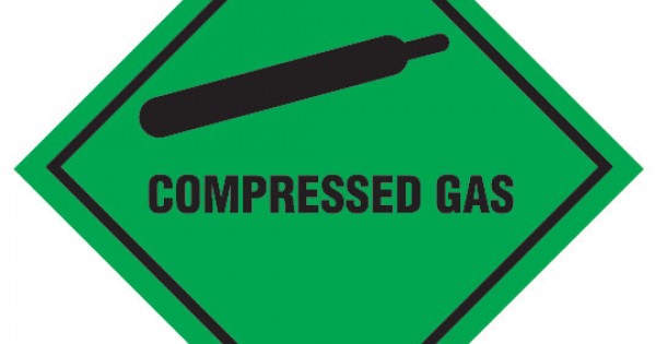 SAFETY WARNING LABEL (COMPRESSED GAS)